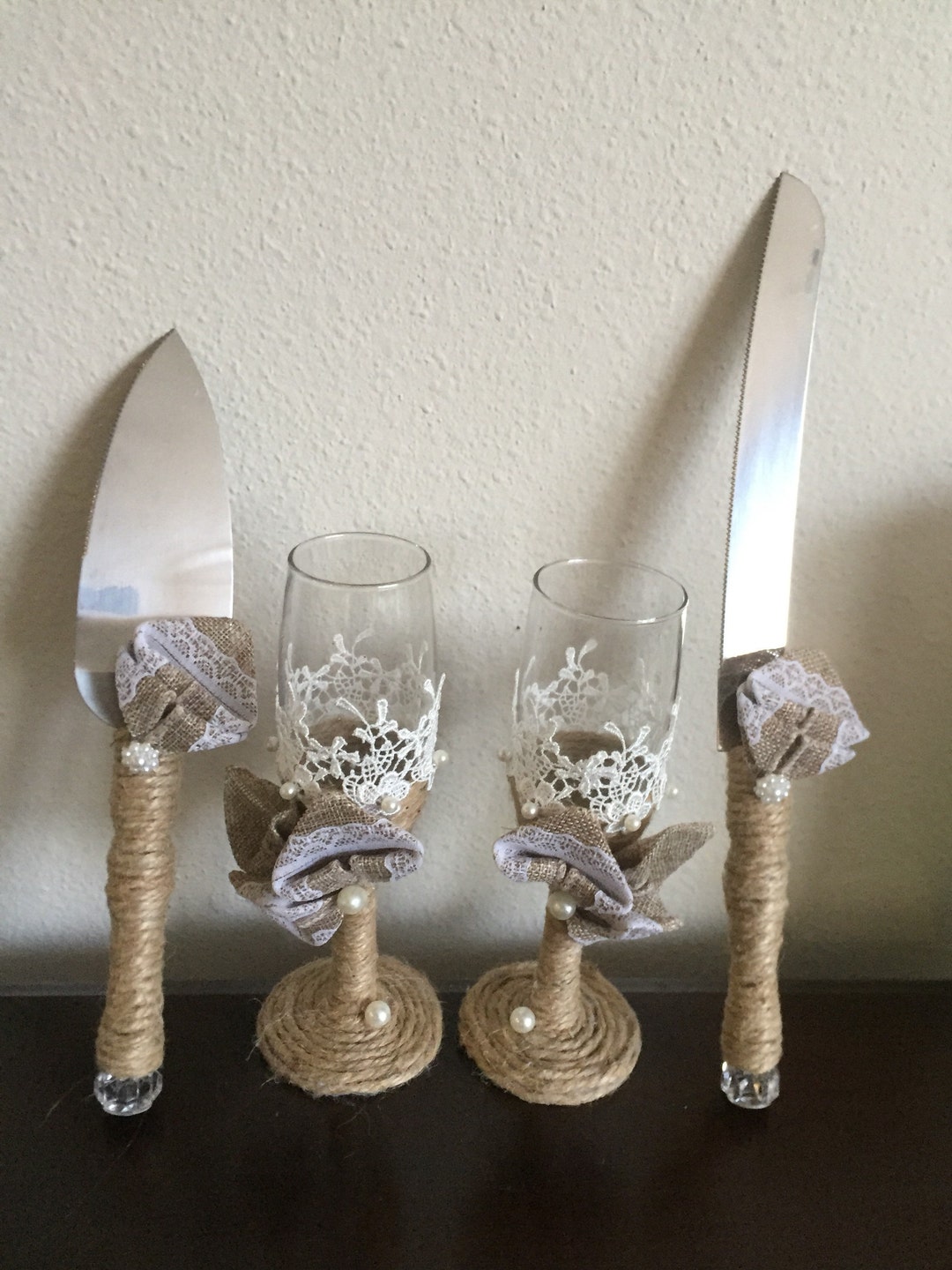 Rustic Wedding Flutes, Toasting Champagne Flutes, Toasting Glasses ...