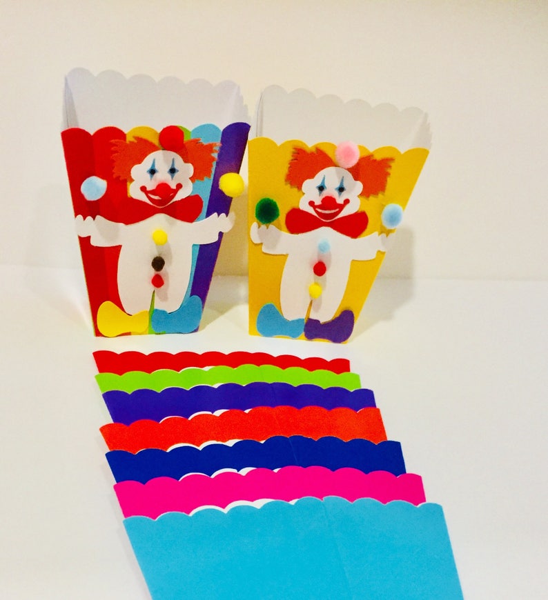 Circus Favor Boxes Clowns Favor Boxes Carnival Favor Boxes - Etsy