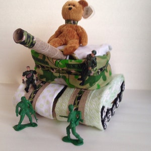 Military Tank Diaper Cake, Baby Shower Gift, Diaper Cake - Etsy