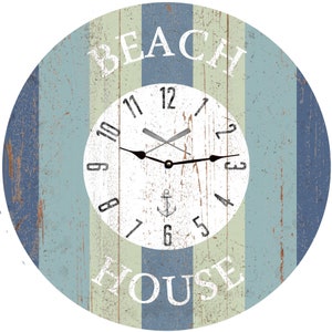 Handcrafted Beach House Clock – Custom Coastal Wall Art - Etsy