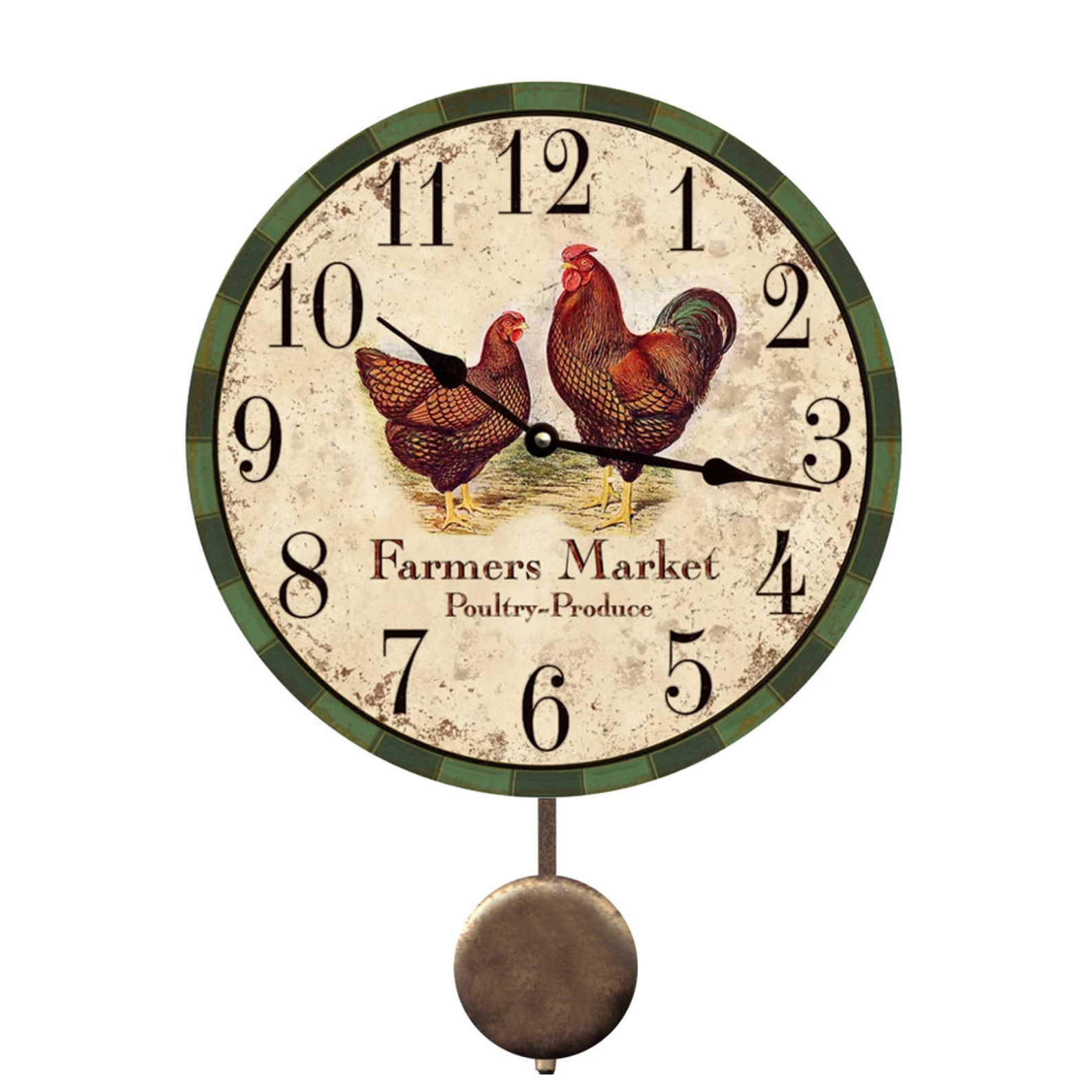 Farmers Market Clock- Market Clock- Kitchen Clock - Etsy