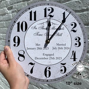 Unique Time Stood Still Clock in Gray - Customizable Design - Etsy