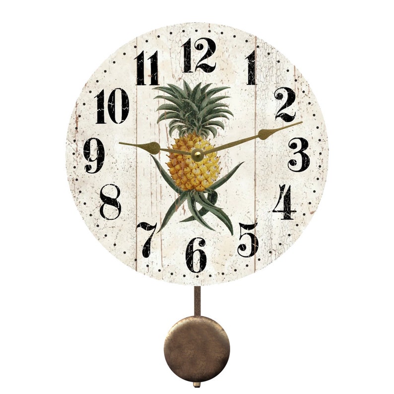 Rustic Pineapple Clock - Etsy