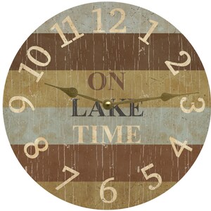 On Lake Time Wall Clock- Lake Themed Clock - Etsy