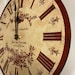 Red French Toile Clock - Etsy
