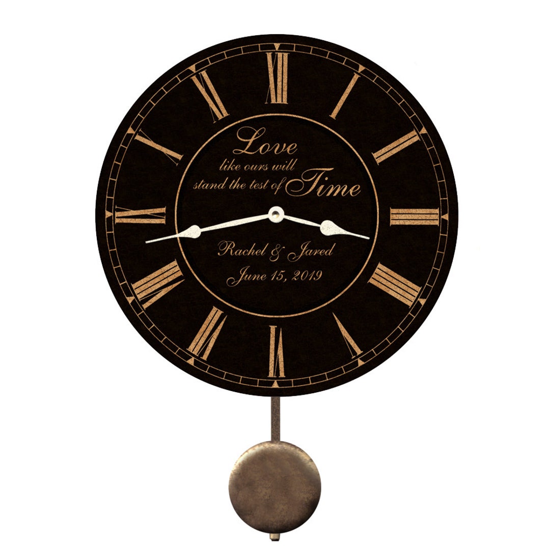 Test Of Time Clock Personalized Test Of Time Pendulum Clock Black Test