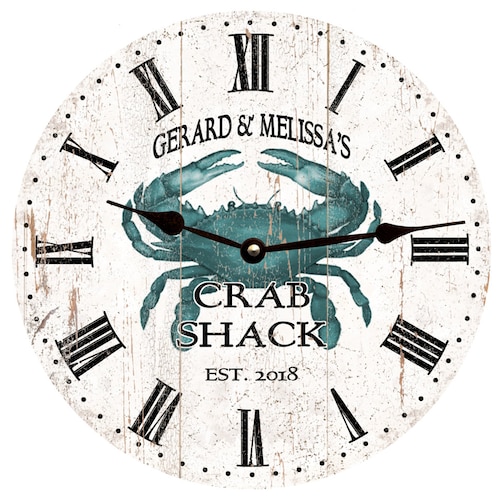 Blue Crab Clock Personalized Blue Crab Clock - Etsy