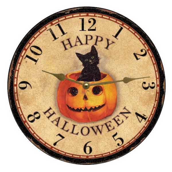 Halloween Clock - Etsy