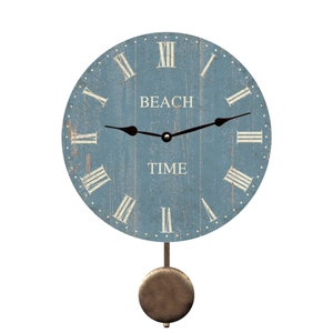 Nautical Beach Clock/beach Time Clock - Etsy