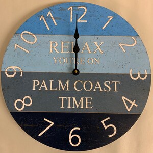 Blue Gradient Clock- Beach Blue Clock- Relax Beach Time Clock - Etsy