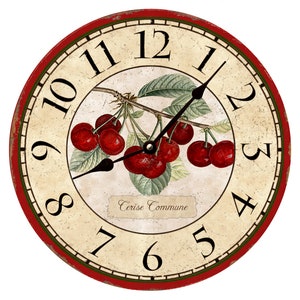 Cherry Clock- Cherry Wall Clock - Etsy