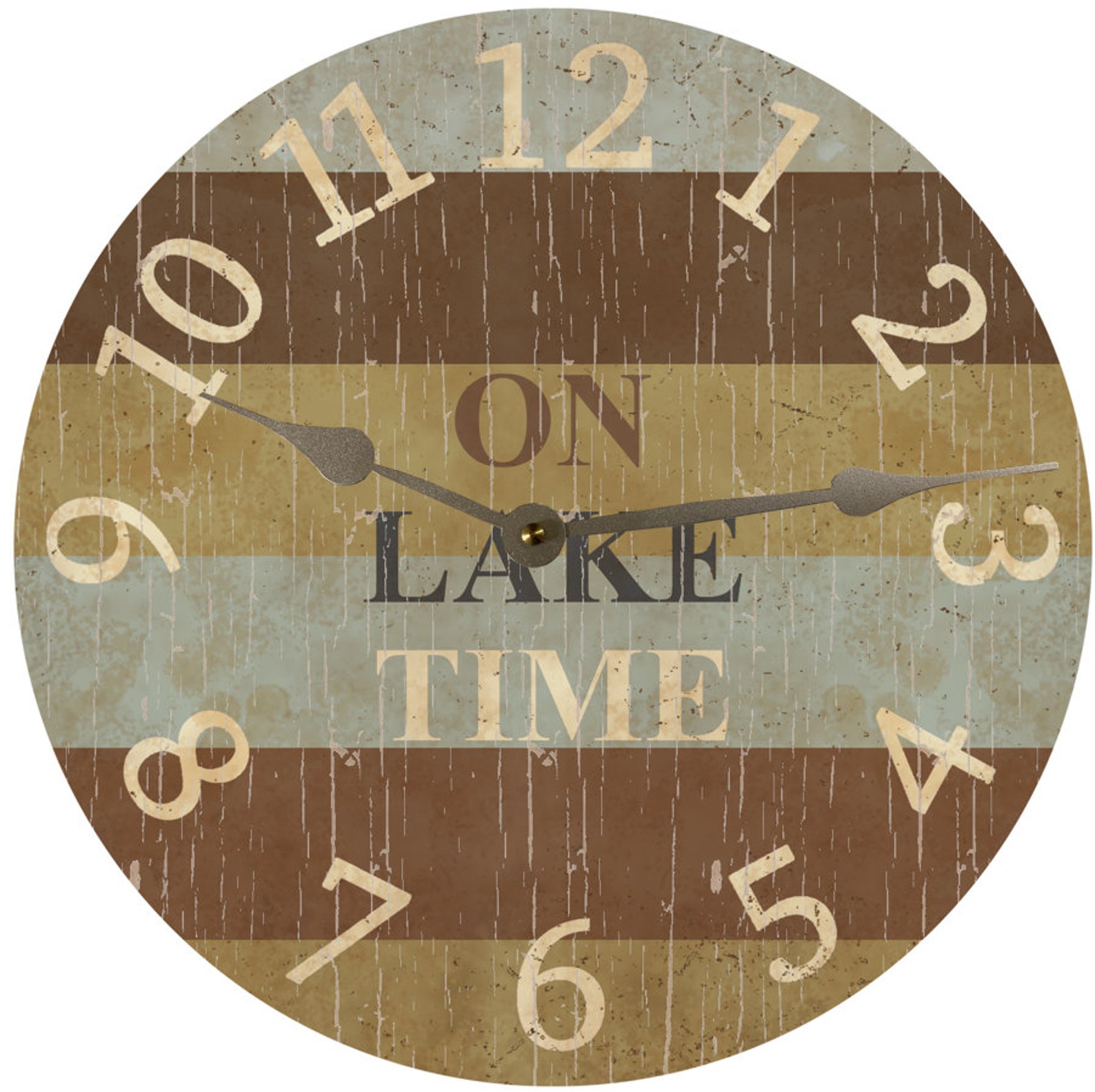 On Lake Time Wall Clock Lake Themed Clock - Etsy