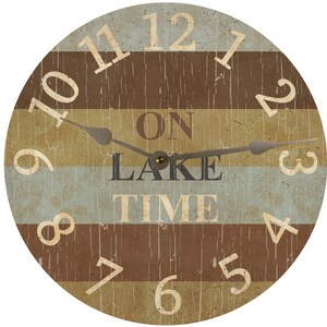On Lake Time Wall Clock- Lake Themed Clock - Etsy