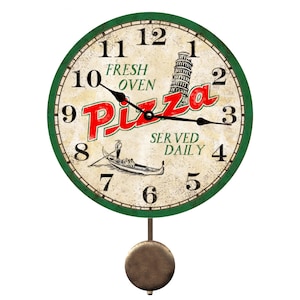 Pizza Clock- Pizza Shop Clock - Etsy