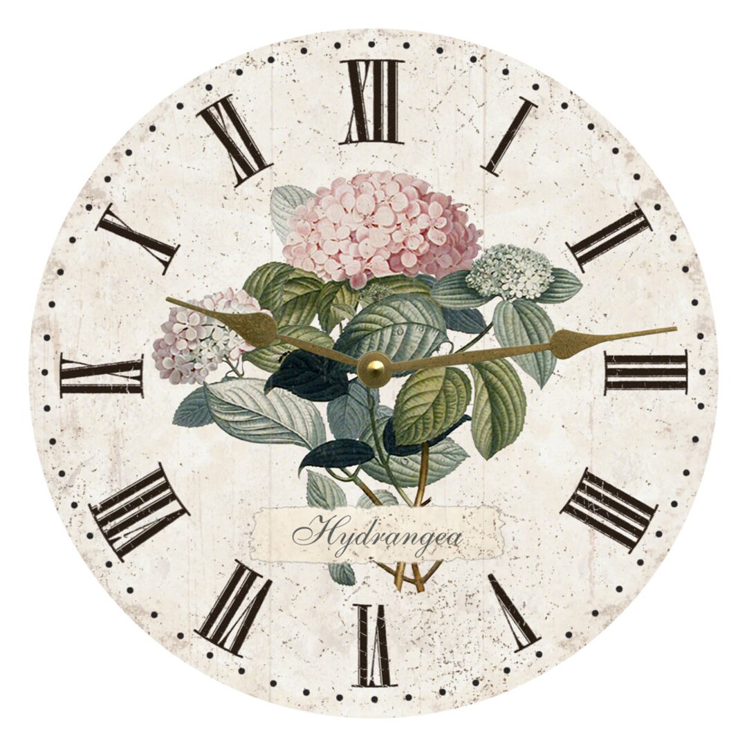 Hydrangea Clock - Etsy