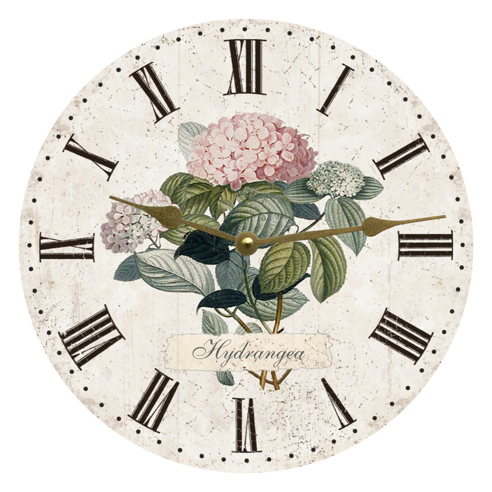 Hydrangea Clock - Etsy