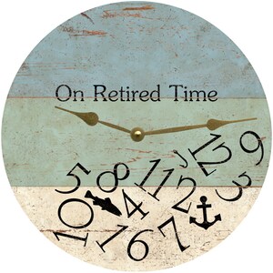 Handmade Retirement Clock With Beach Design - Etsy