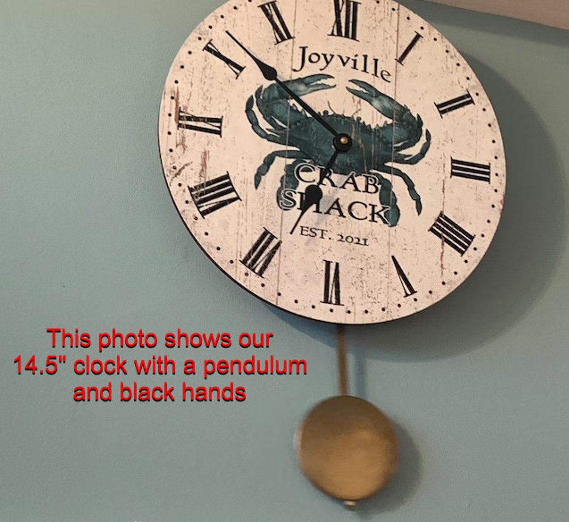 Blue Crab Clock Personalized Blue Crab Clock - Etsy