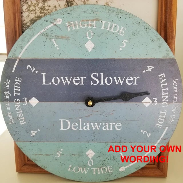 Beach Tide Clock Personalized Tide Clock | Etsy