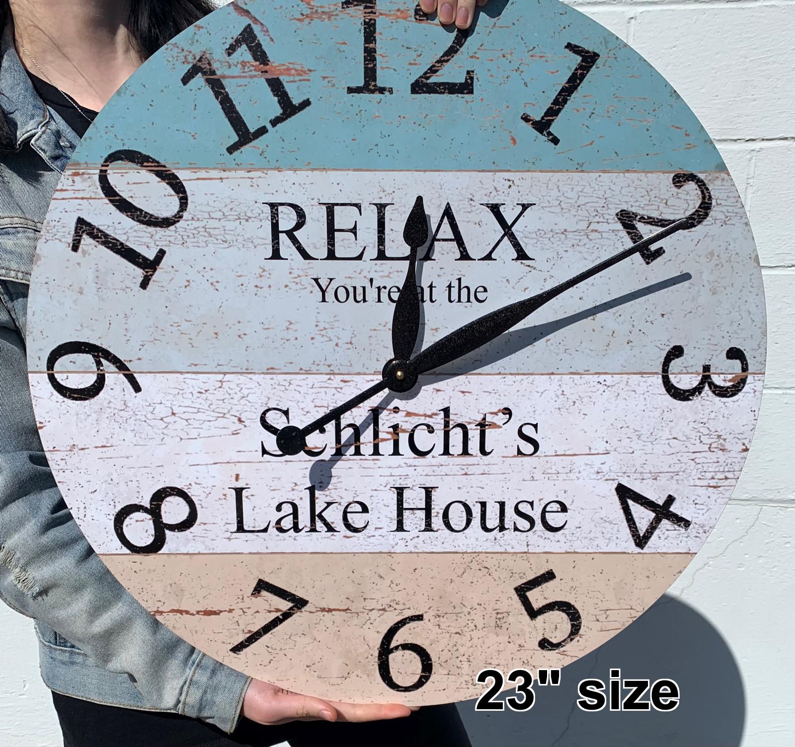 Relax Lake-themed Clock-personalized Lake Clock - Etsy