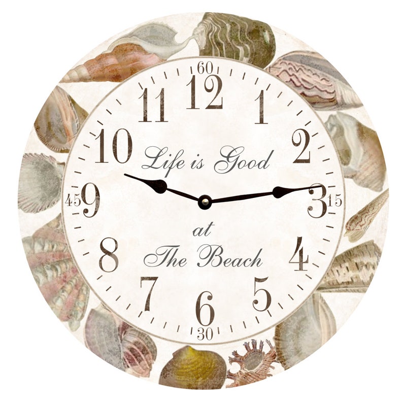 Seashell Clock Personalized Sea Shell Clock | Etsy