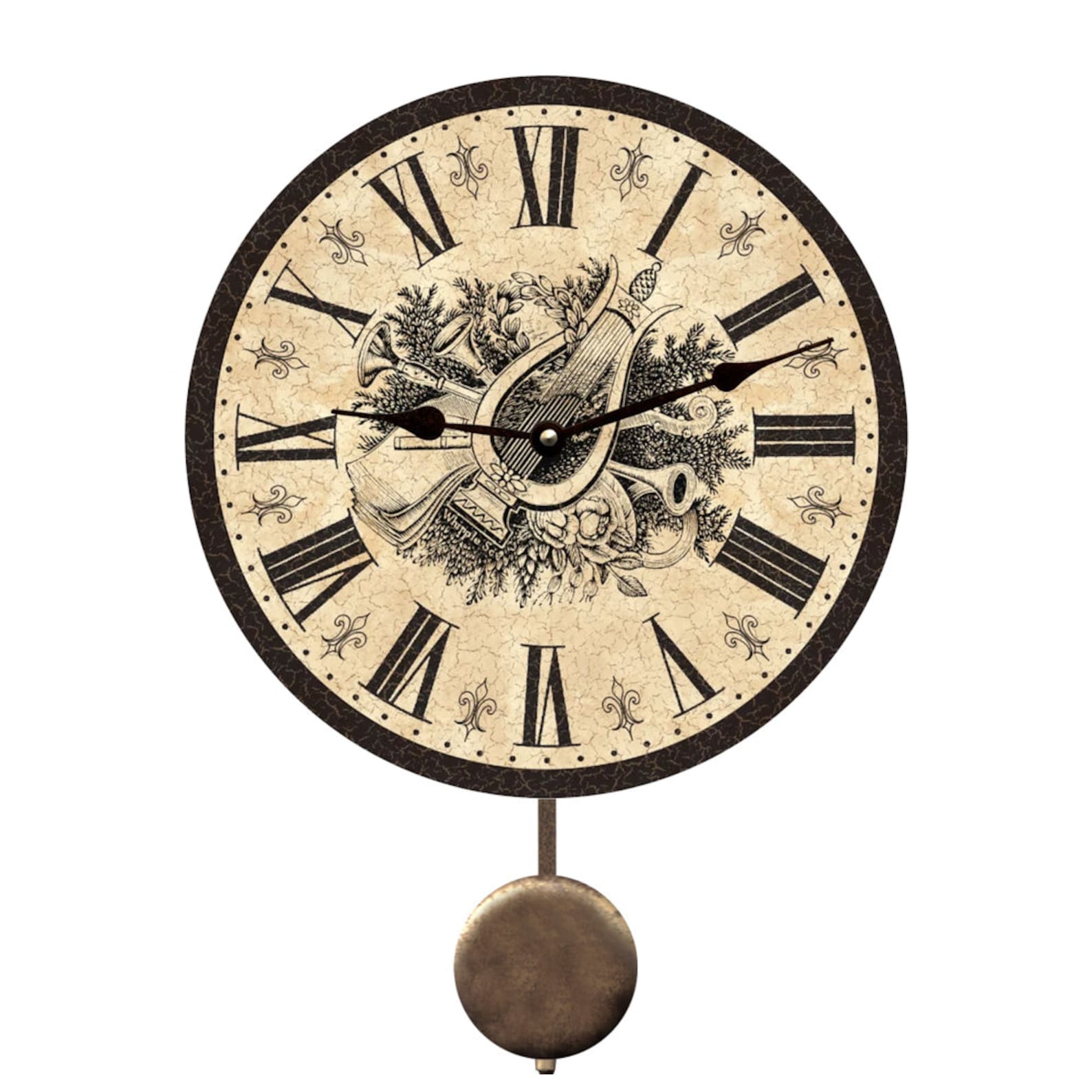 Large Fleur-de-lis Clock French Wall Clock - Etsy