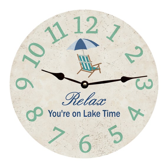 Lake Clock Relax You're on Lake Time Clock Lake Chair | Etsy
