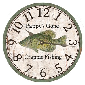Personalized Gone Crappie Fishing Clock - Etsy