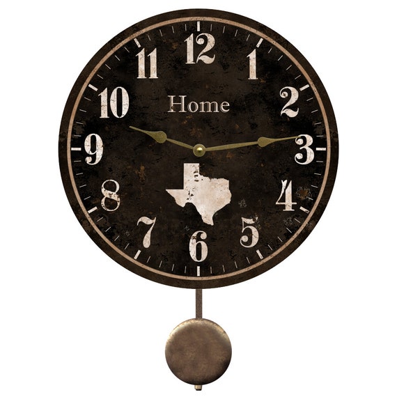 Personalized State Clock With Pendulum - Etsy
