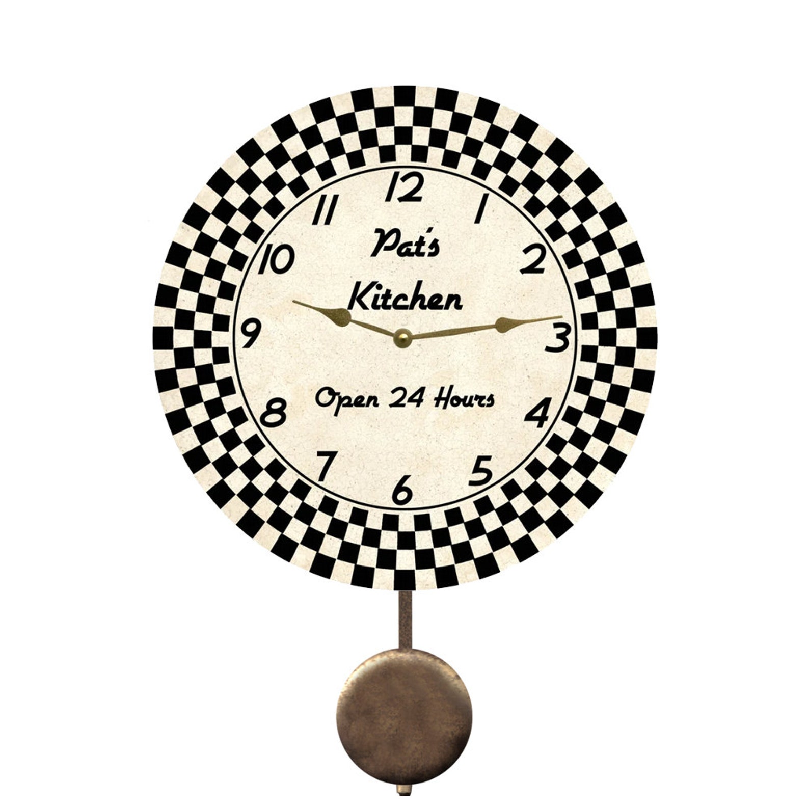 Retro Kitchen Clock Personalized Clock | Etsy