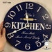 Blue Kitchen Clock- Personalized Clock - Etsy