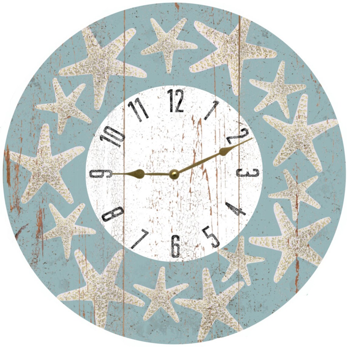 Starfish Clock Starfish Beach Clock - Etsy