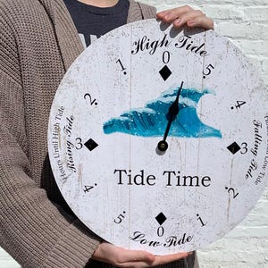 Tide Time Clock- Waves Tide Clock- Personalized Tide Clock - Etsy