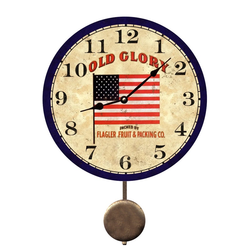 Patriotic Clock American Flag Clock 4th of July Clock - Etsy