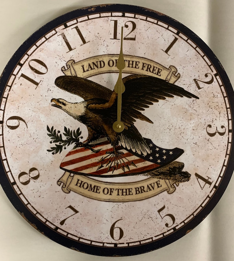 American Clock Eagle Wall Clock - Etsy