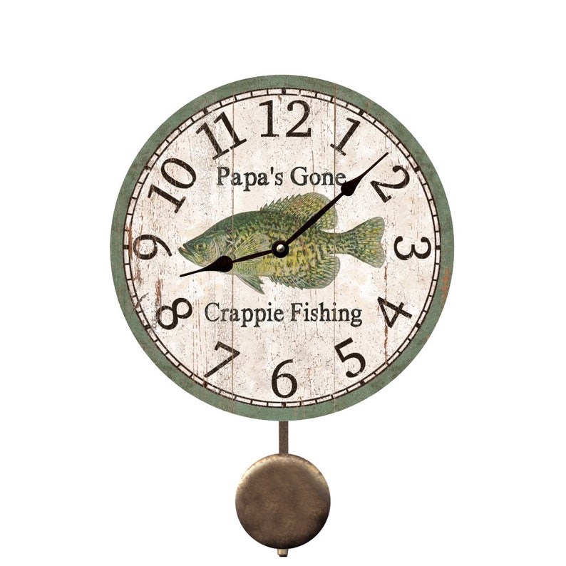 Personalized Gone Crappie Fishing Clock - Etsy