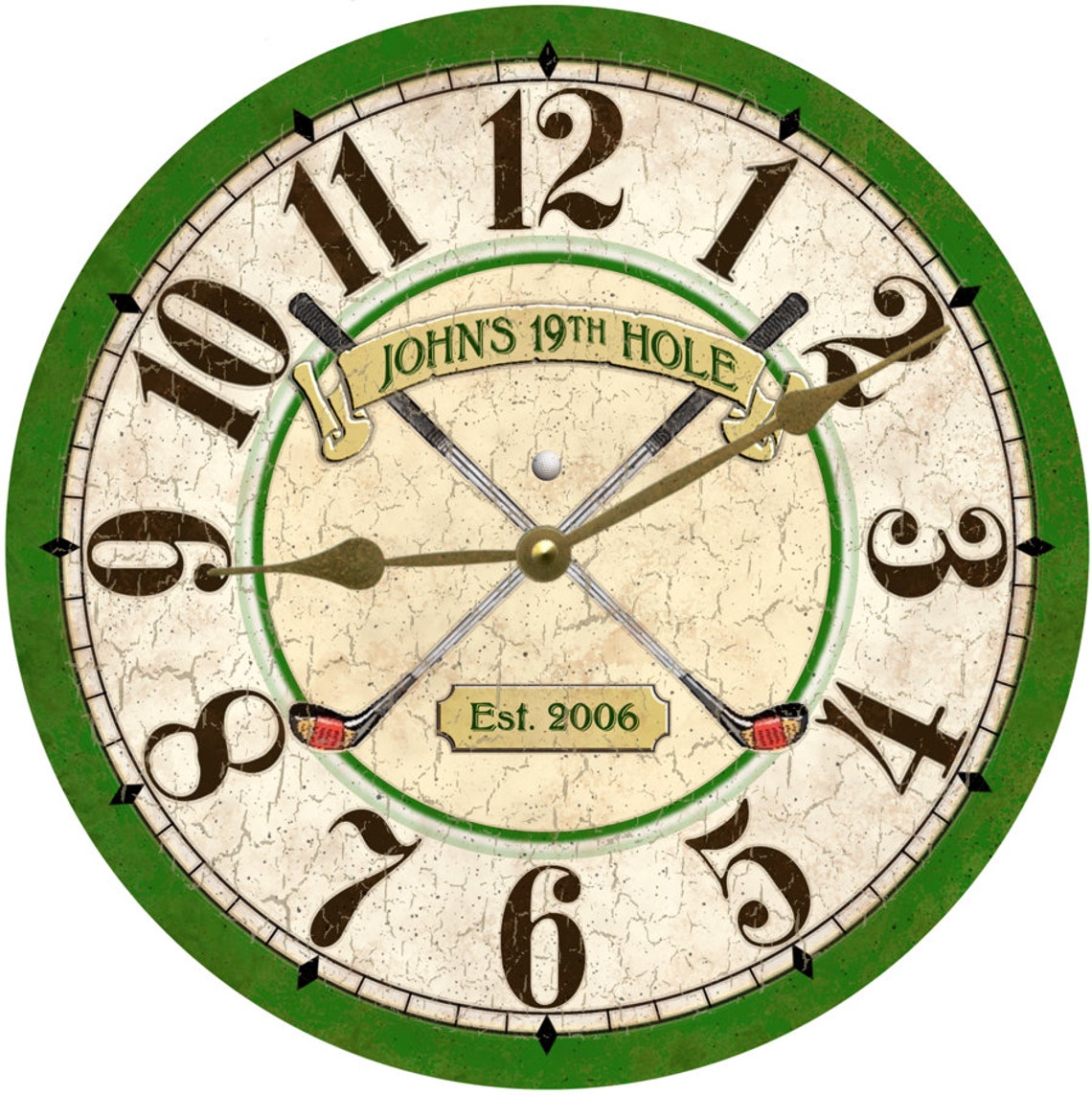 Golf Clock- Personalized Golf Clock - Etsy