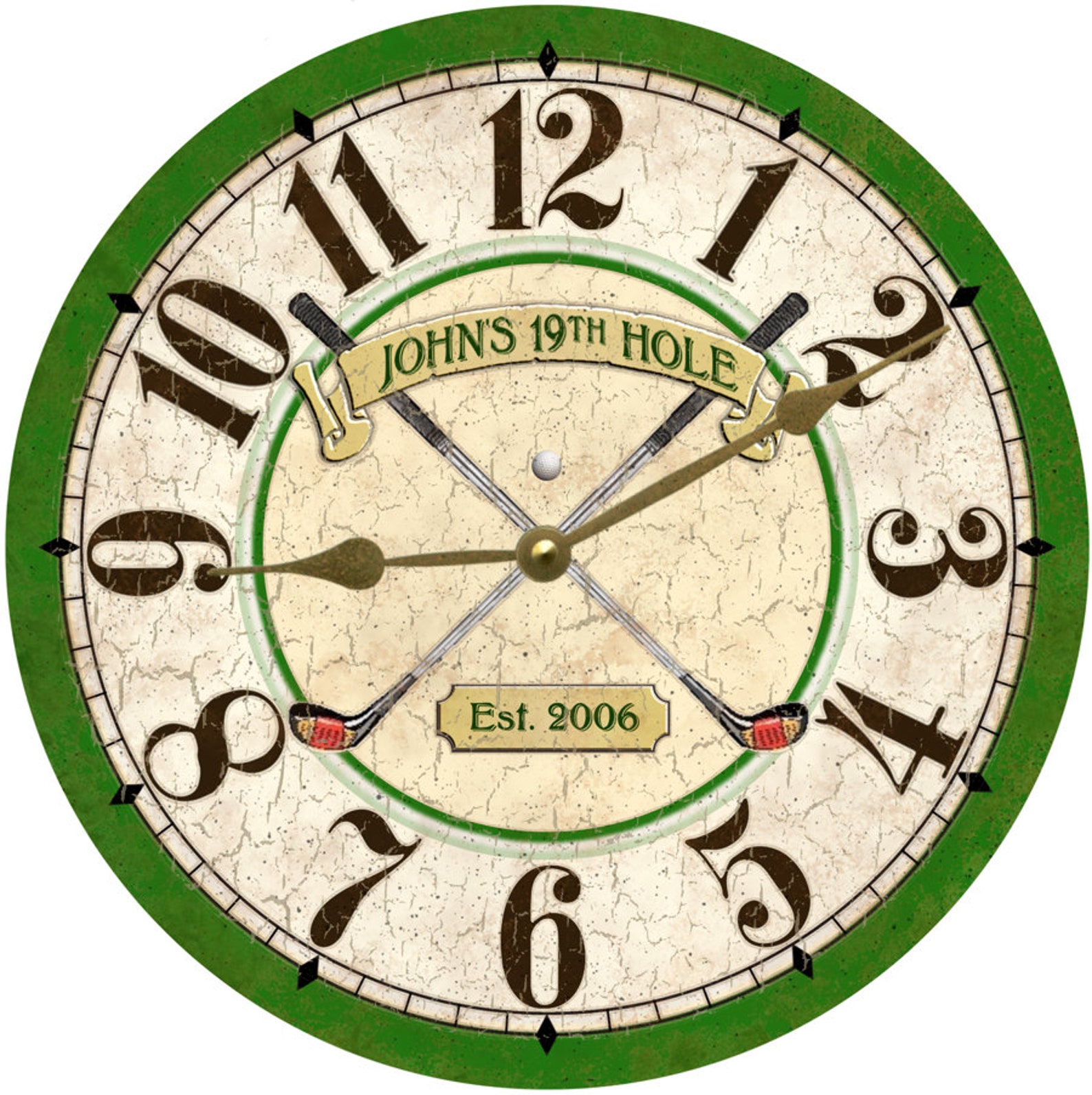 Golf Clock- Personalized Golf Clock - Etsy