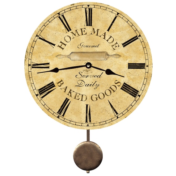Bakery Clock With Pendulum | Etsy