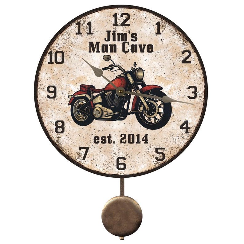 Personalized Motorcycle Wall Clock - Etsy