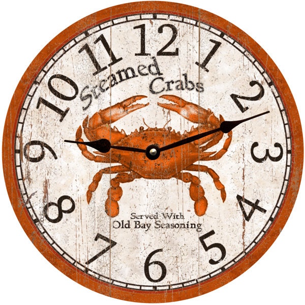 Steamed Crabs Clock - Etsy