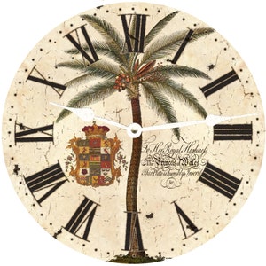 Rustic Palm Tree Clock- Palm Tree Clock - Etsy