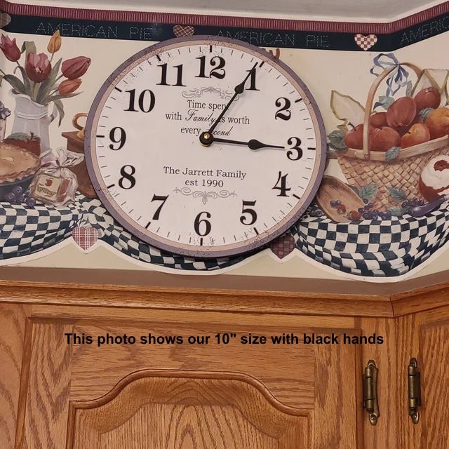 Personalized Family Name Clock Time Spent With Family is | Etsy