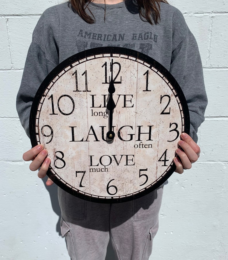 Live Laugh Love Clock - Etsy