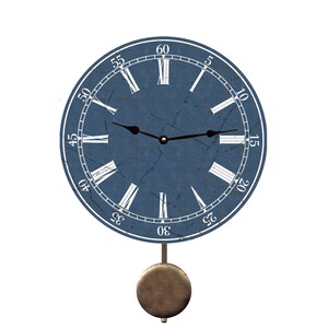 Navy Blue Clock - Etsy