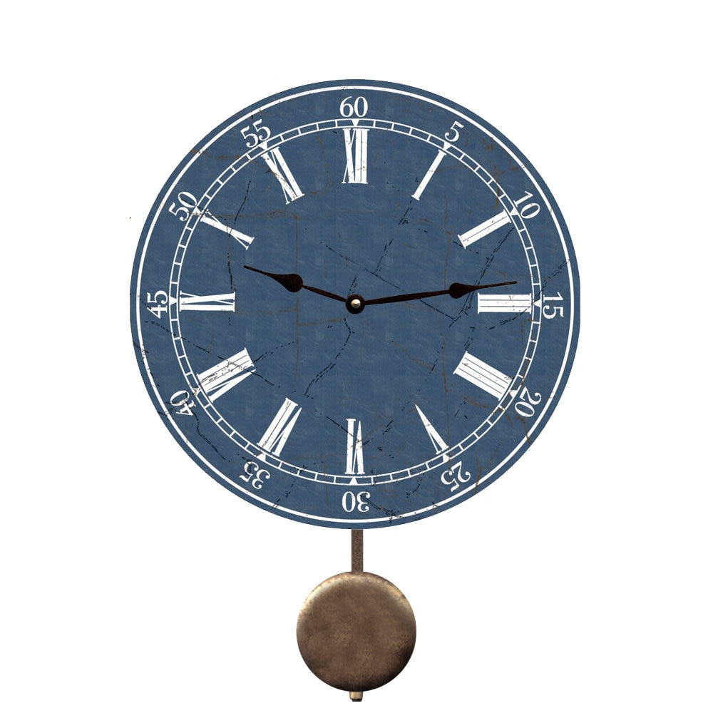 Navy Blue Clock | Etsy