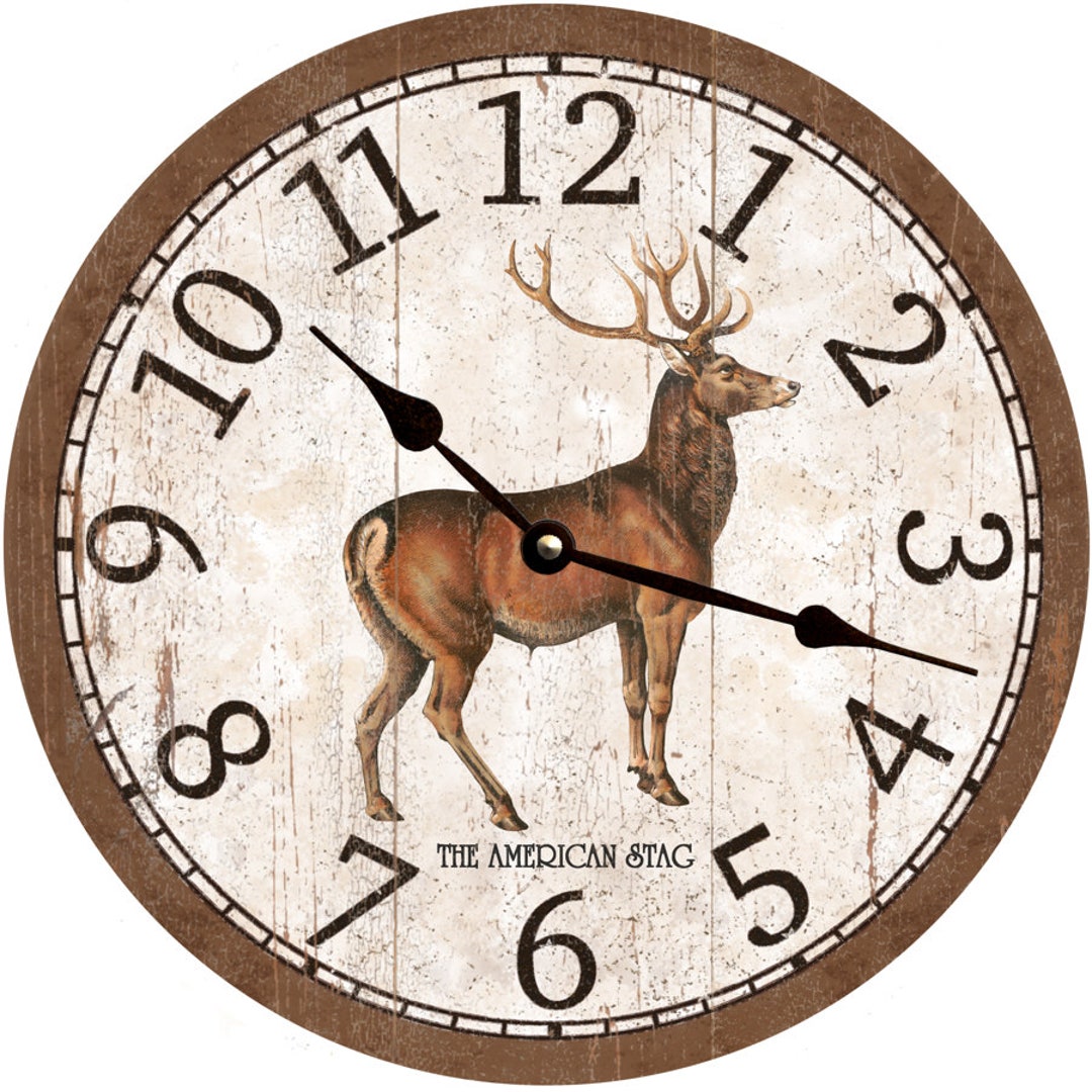 Deer Clock- Big Buck Wall Clock - Etsy
