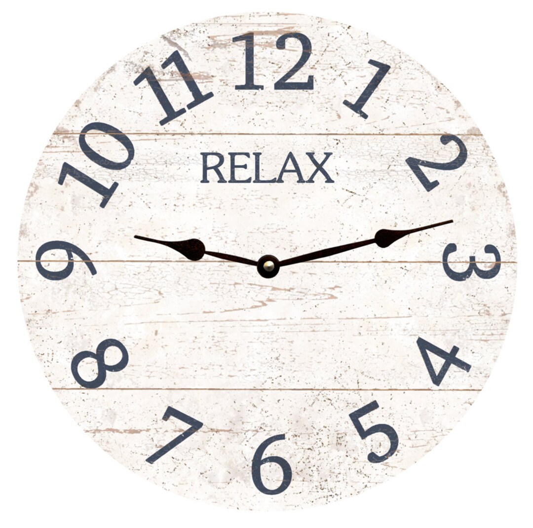 White Rustic Clock – Relaxation Inspired Home Decor - Etsy