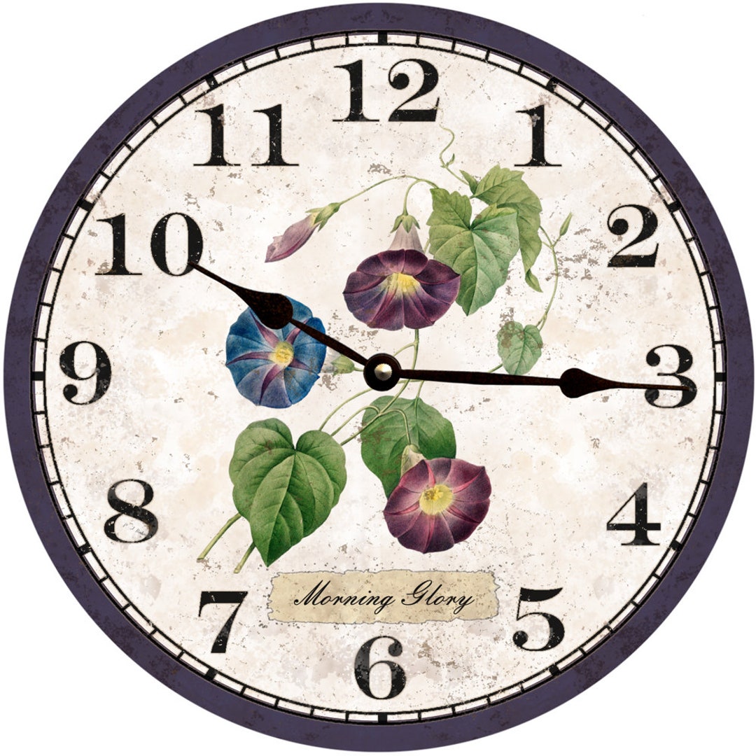 Handmade Floral Clock- Morning Glory Flower Clock - Etsy