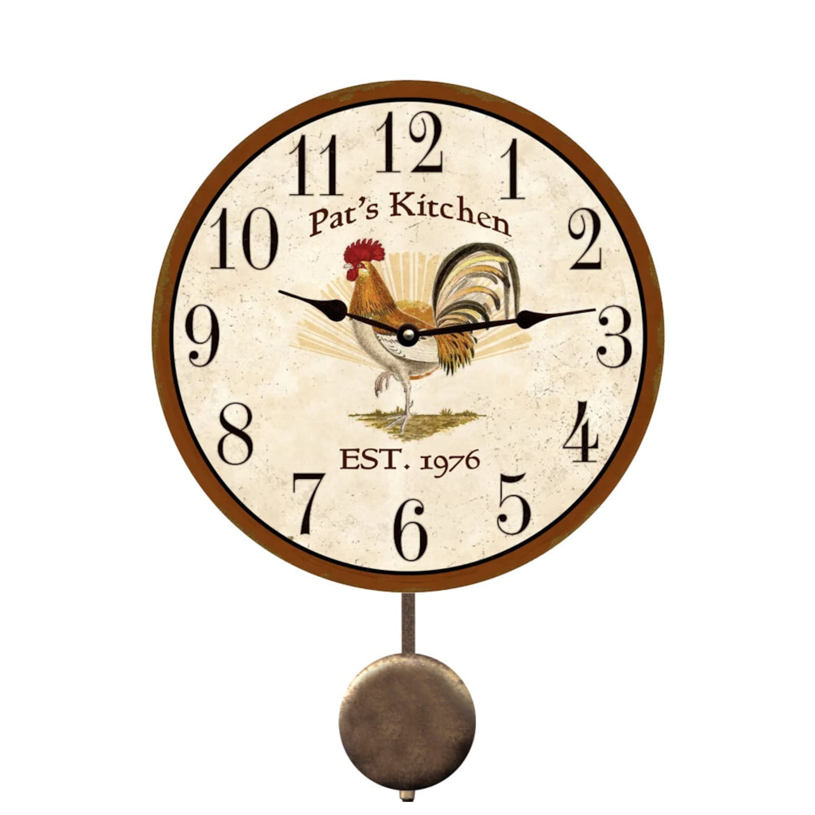 Personalized Rooster Clock - Etsy